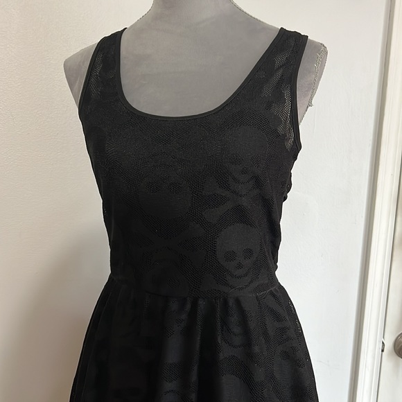 Royal Bones | Dresses | Royal Bones Black Mesh Skull Dress | Poshmark